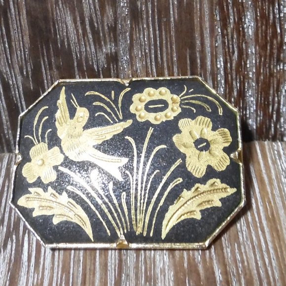 Damascene | Jewelry | Vintage Damascene Broochpin | Poshmark